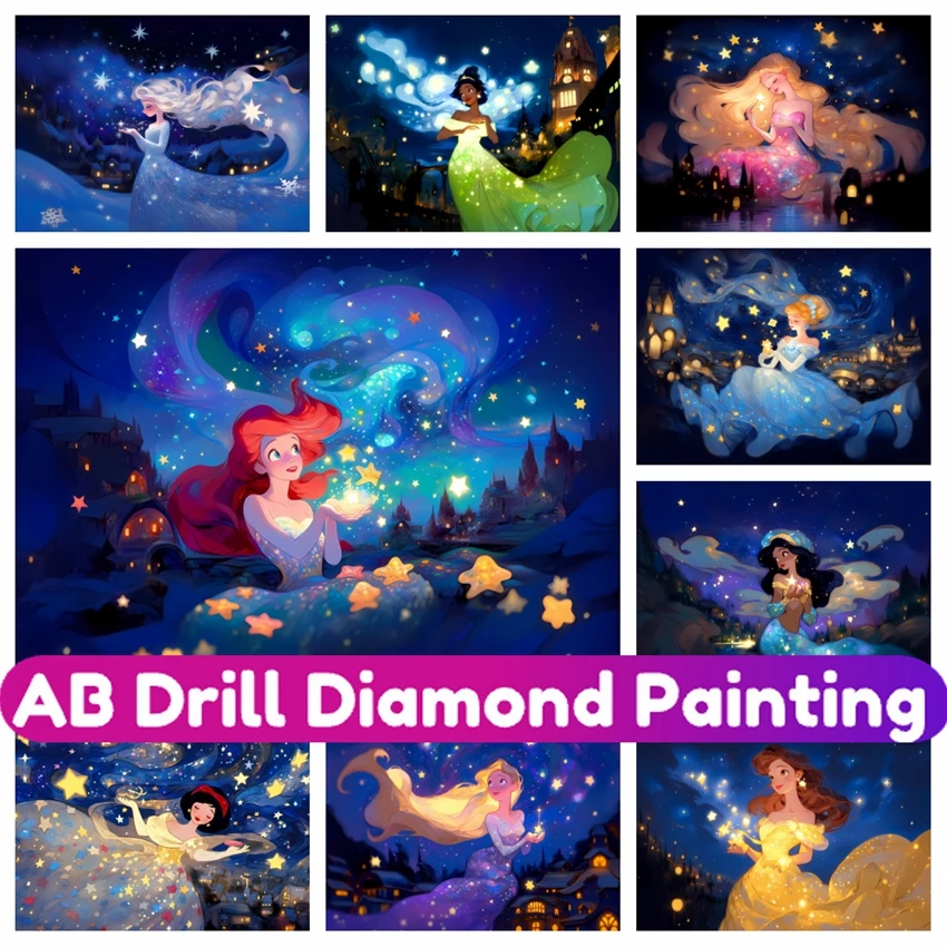 Disney-Princess-AB-Diamond-Painting-Elsa-Mermaid-Cross-Stitch-Kit ...