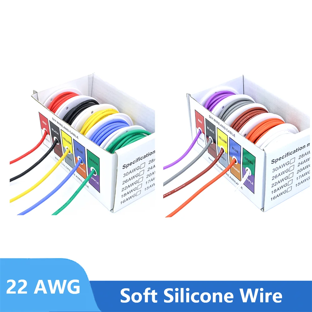 22AWG-25m-50m-box-Super-Soft-Silicone-Cable-Heat-Resistant-Flexible ...