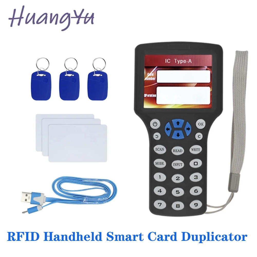 New-13-56Mhz-NFC-Smart-Chip-Card-Reader-125Khz-T5577-Key-Duplicator-IC ...