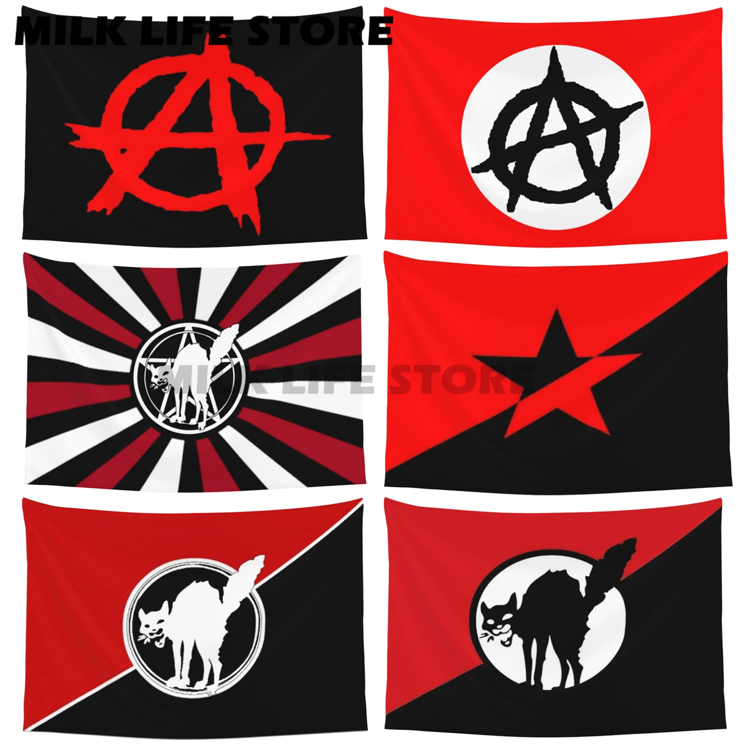 Double-sided-Printing-90x150cm-90X150CM-Anarchist-Black-Cats-Flag ...