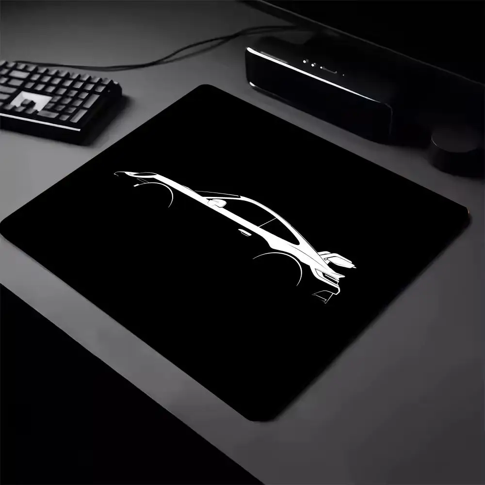 Black sports car Mouse Pad New Square Computer Office Mousepad Rubber ...