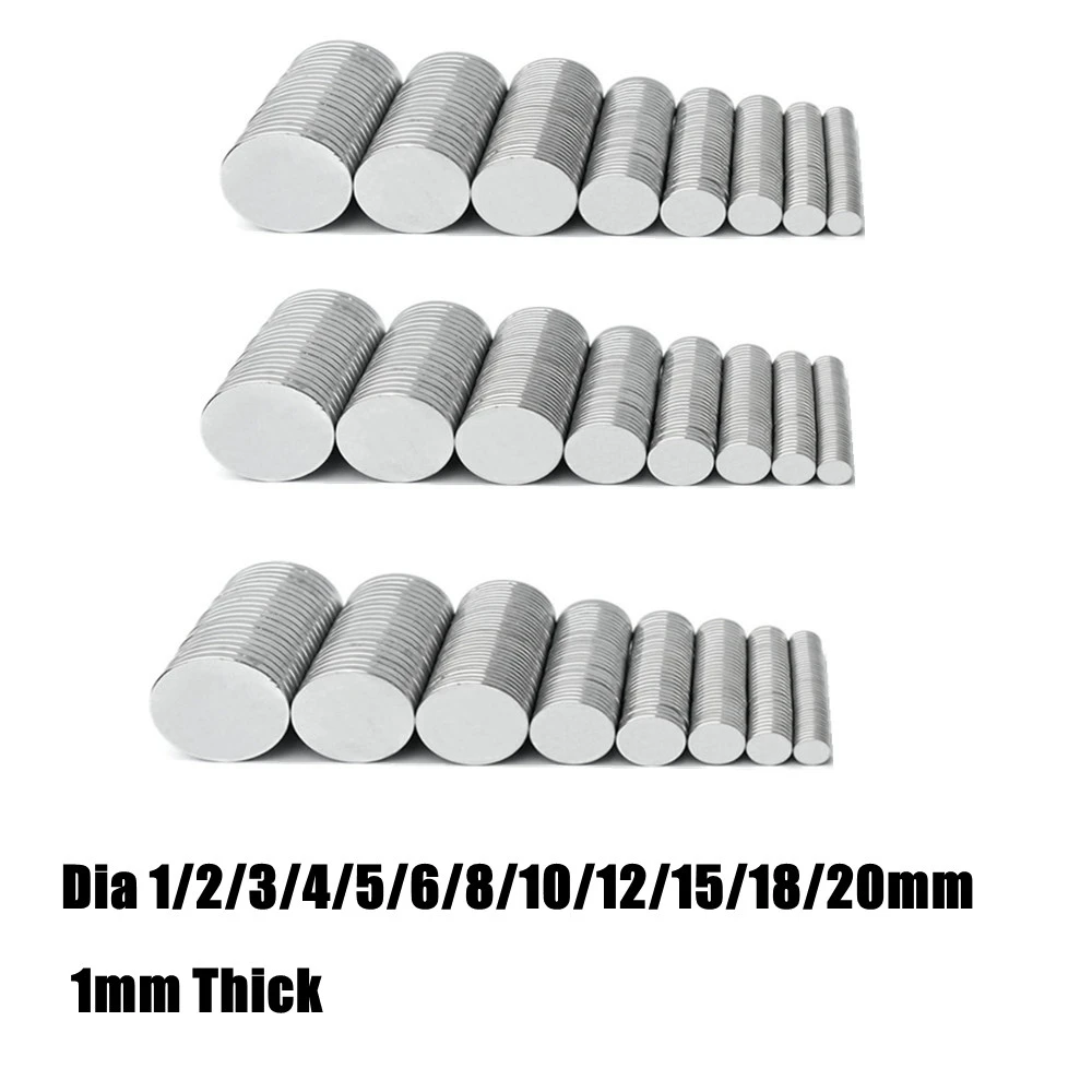 1mm Thick Super Strong Magnets Ndfeb Neodymium Thin Small Disc Magnet ...