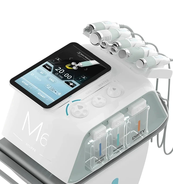 Portable 6 In 1 Ultrasonic hydrafacial Face Lifting Microdermoabrasion ...