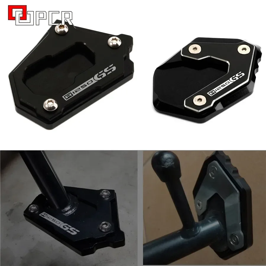 Motorcycle CNC Side Stand Kickstand Enlarge Extension Pad Accessories ...