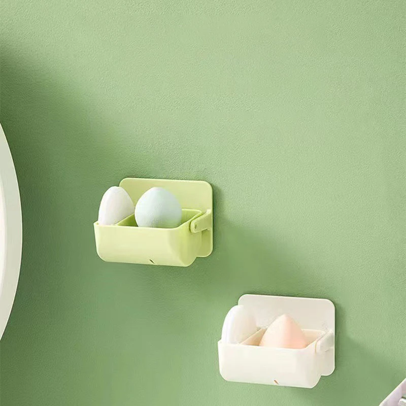 Powder-Puff-Storage-Box-Rotating-Wall-mounted-Makeup-Sponge-Partition ...
