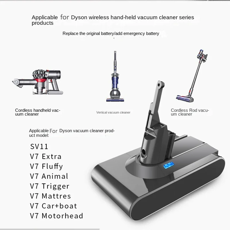 6800mAh-21-6V-For-Dyson-V7-battery-Motorhead-Animal-Trigger-Car-Boat ...