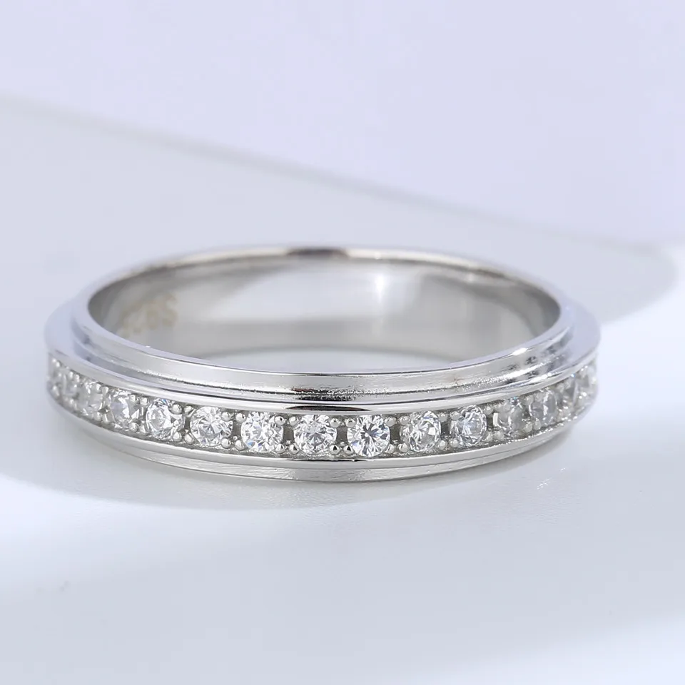 Buyee-925-Sterling-Silver-Classic-Wedding-Ring-Light-Zircon-Elegant ...