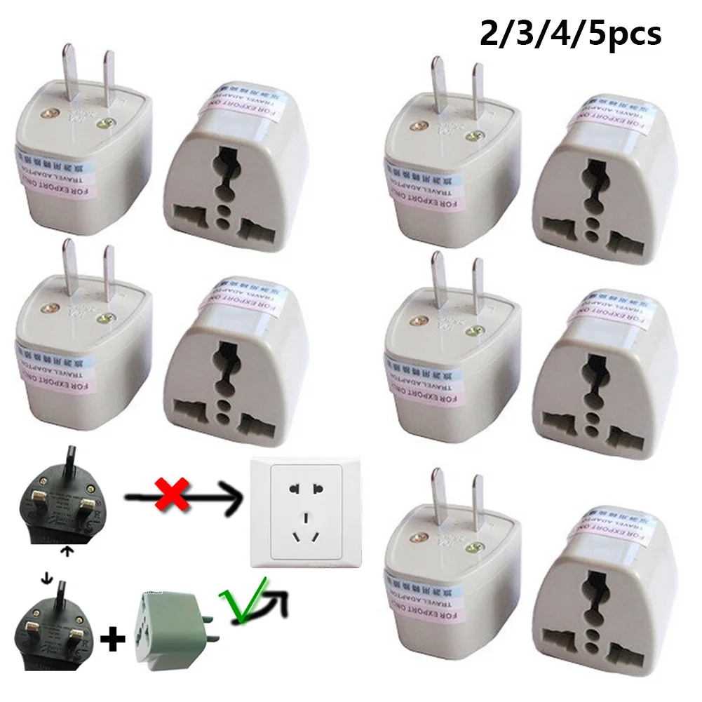 1-5PC Universal Travel Adapter UK to US Wall AC Power Charger Adapter ...