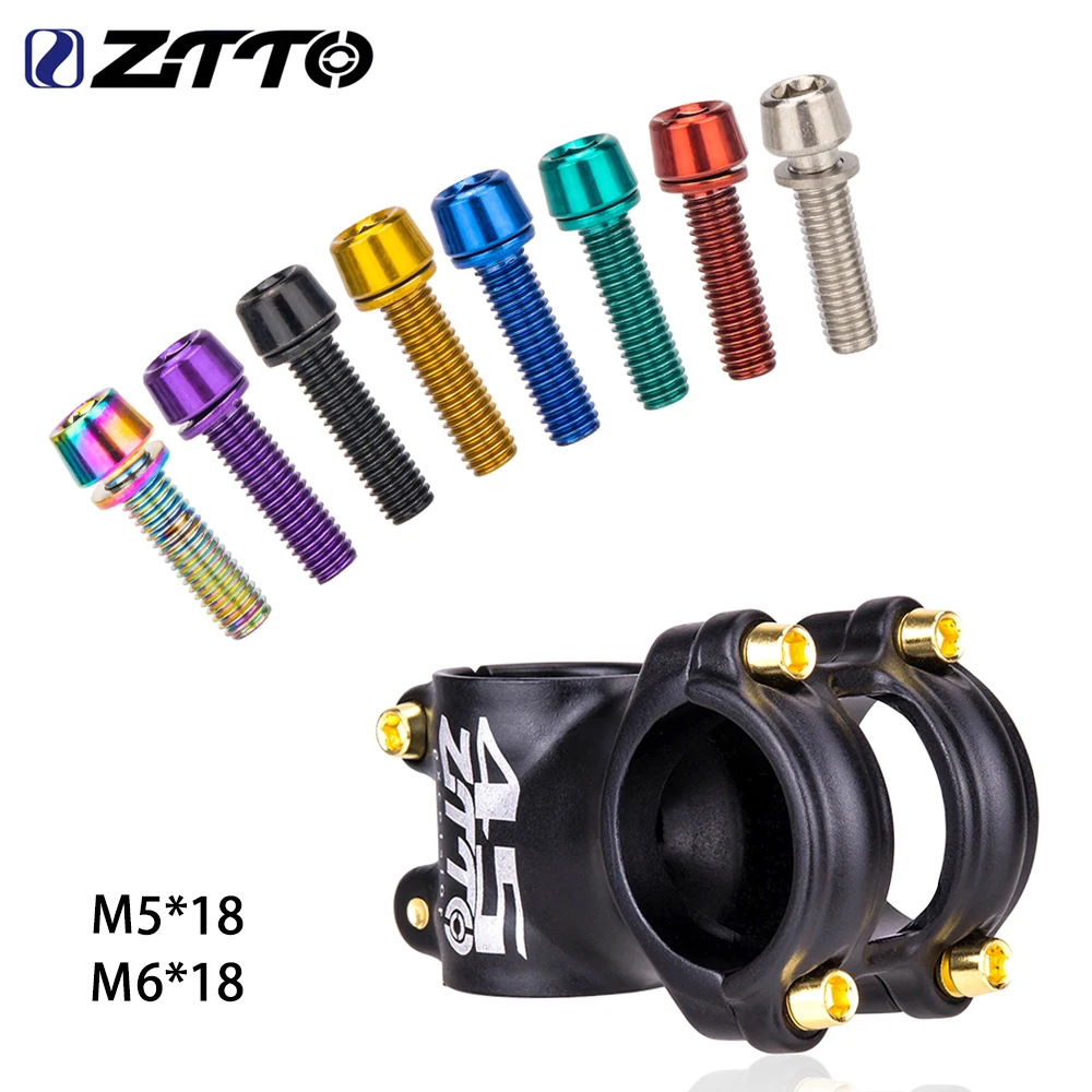 ZTTO-6pcs-Bicycle-Stem-Bolt-M5x18mm-Steel-Hexagon-Screw-MTB-Road-Bike ...