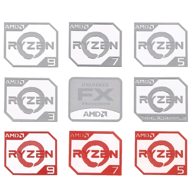 Amd Ruilong Ryzen R9 R7 R5 R3 Vega Metalen Sticker Sticker Laptop ...