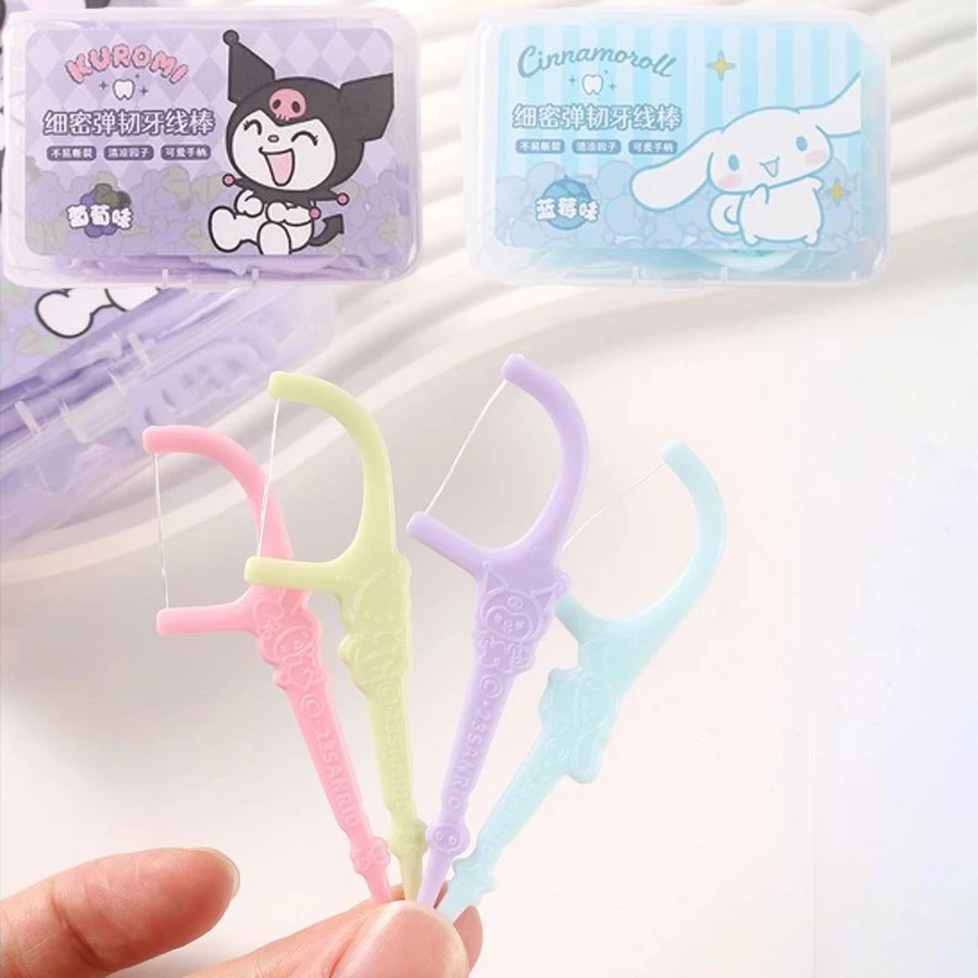 Sanrio-Cinnamoroll-Kuromi-Mymelody-Toothpicks-Dental-Floss-with-Thread ...