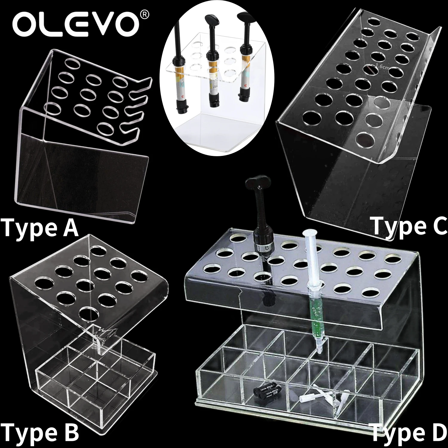 Dental-Resin-Composite-Holder-Syringe-Acrylic-Organizer-Applicator ...