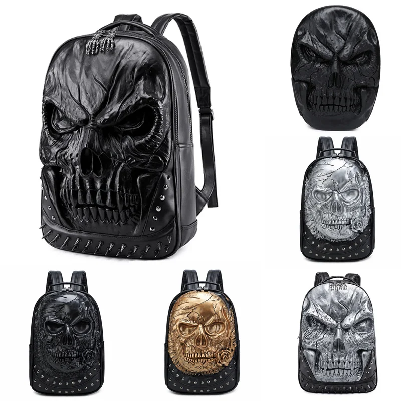 3D-Embossed-Skull-Packsack-for-Friends-Men-s-Backpack-Men-Women-Luxury ...