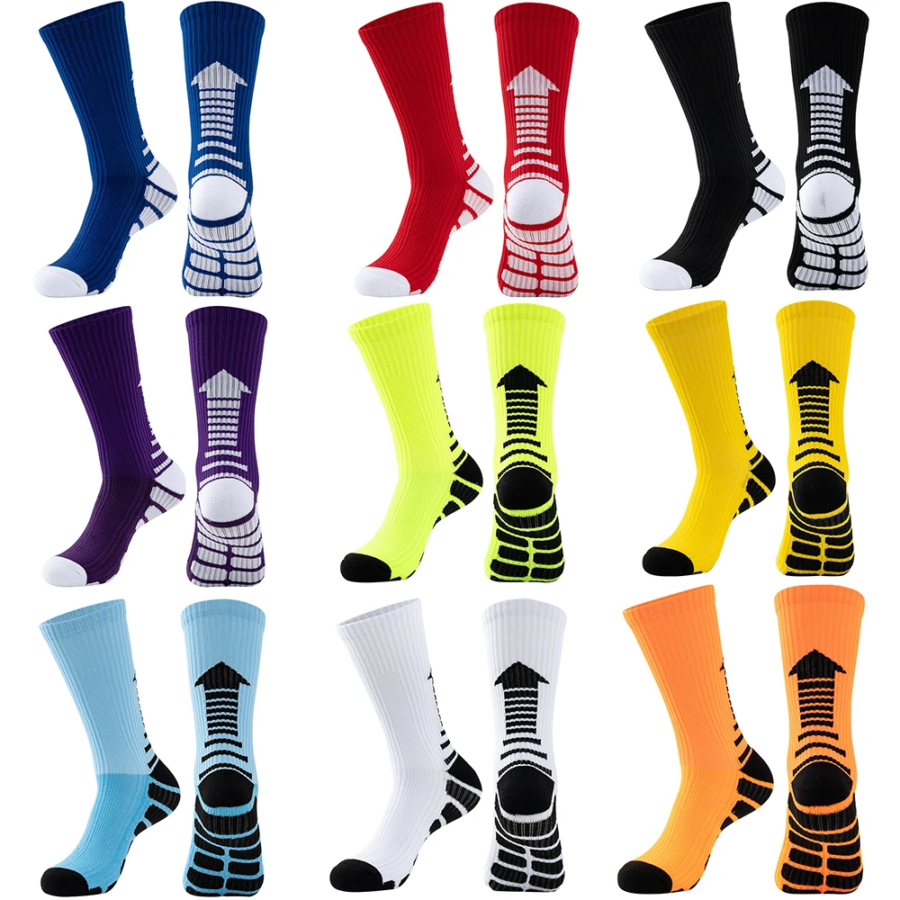 New-Compression-Socks-Marathon-Football-Socks-Mid-Calf-Non-Slip-Soccer ...