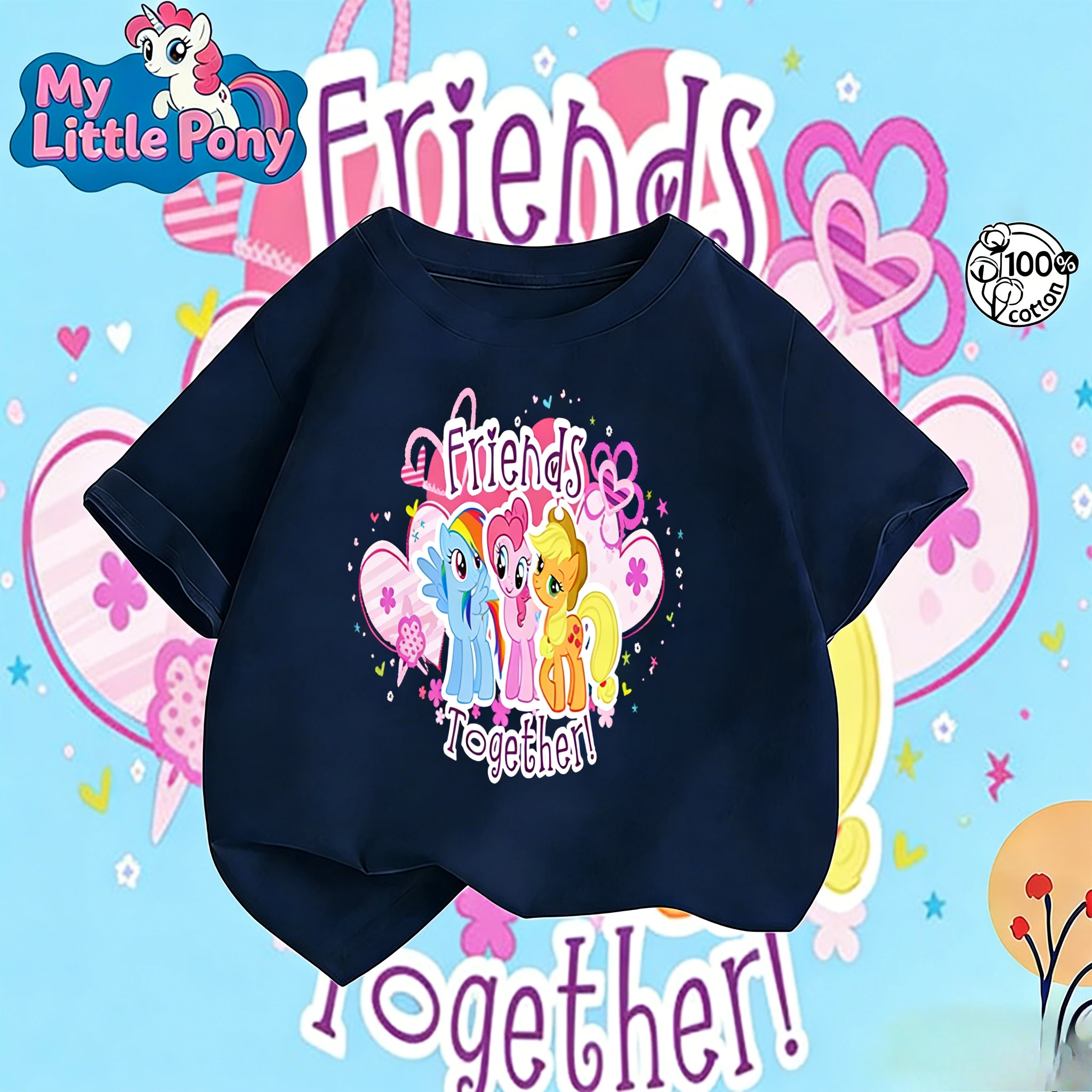 2025-26 Summer My Little Pony Anime Graphic 100% Cotton Printed Hasbro ...