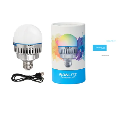 Nanlite-PavoBulb-10C-10W-RGBWW-Light-Bulb-2700K-7500K-15-Customizable-Special-Effects-36000 ...