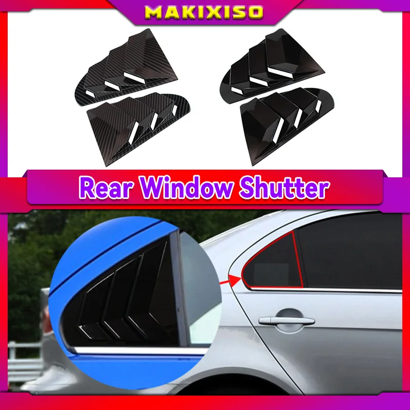 2PCS-Rear-Window-Shutter-Louver-Side-Vent-Cover-TrimFor-Mitsubishi ...