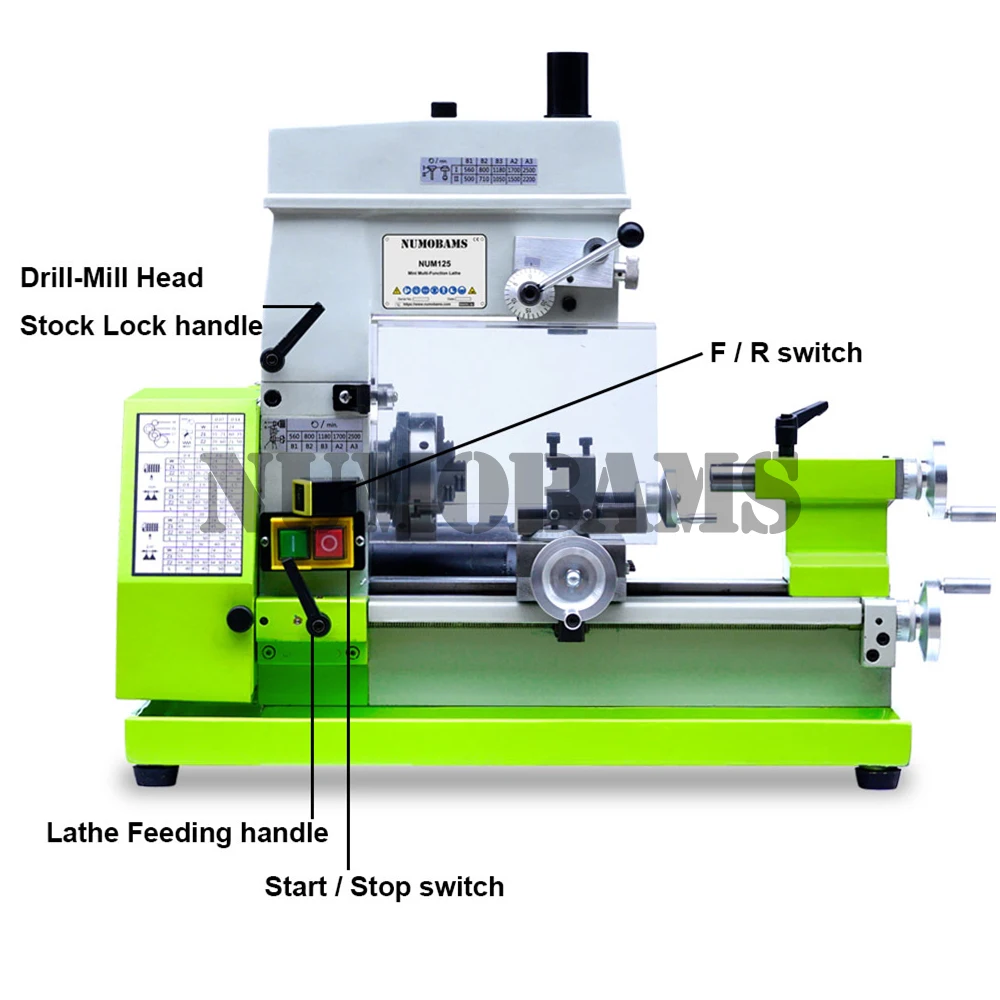 NUMOBAMS NU125 Mini Watch Making Machine 2 in1 Multi Function Lathe ...