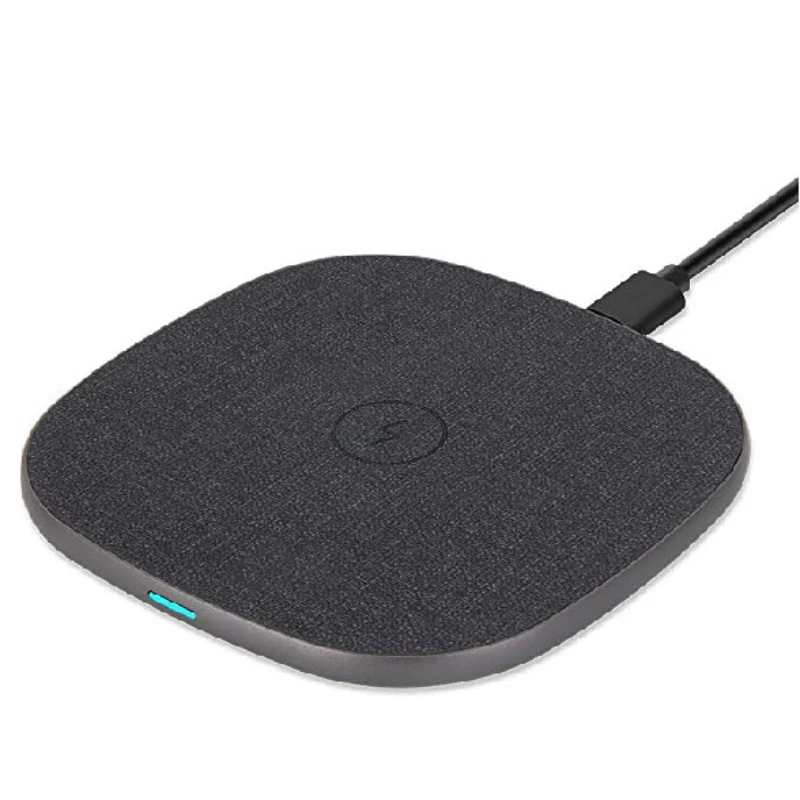 Wireless-Charger-Metal-leather-square-fabric-desktop15W-Mobile-phone ...