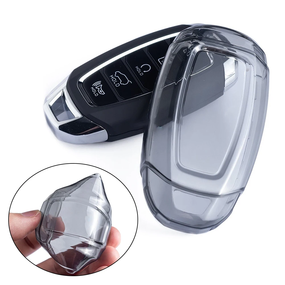 1pc-For-Hyundai-For-Elantra-Black-Transparent-Car-Key-Fob-Case-Cover ...
