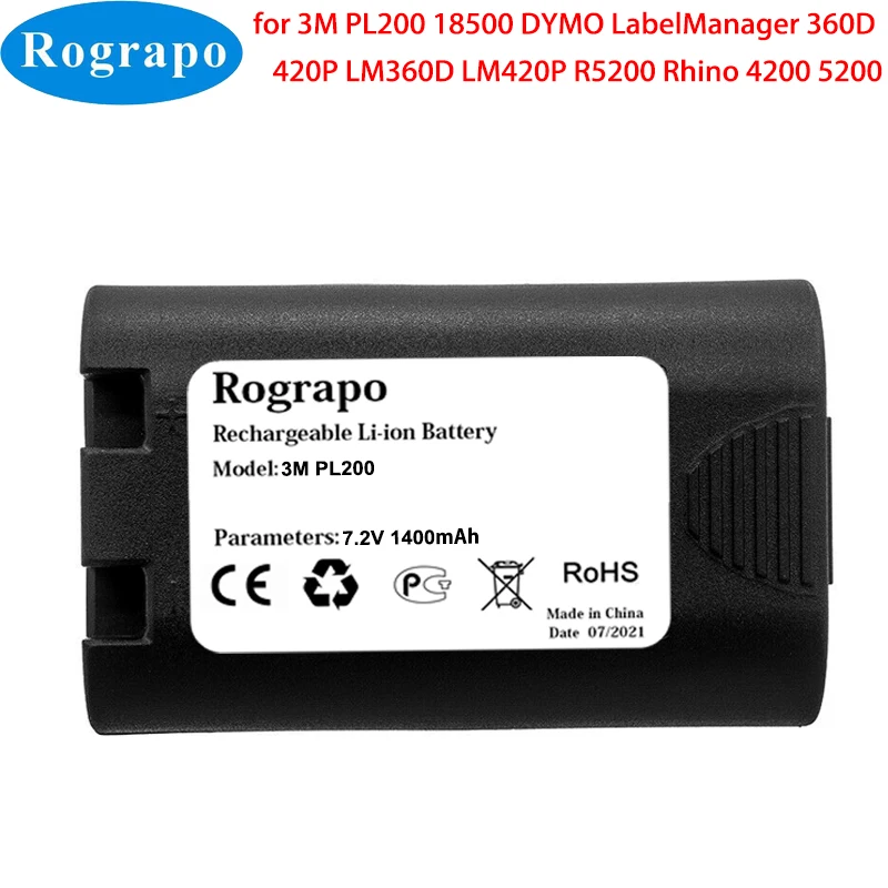 New-7-2V-1400mAh-Original-Size-Printer-Battery-For-3M-PL200-for-DYMO ...