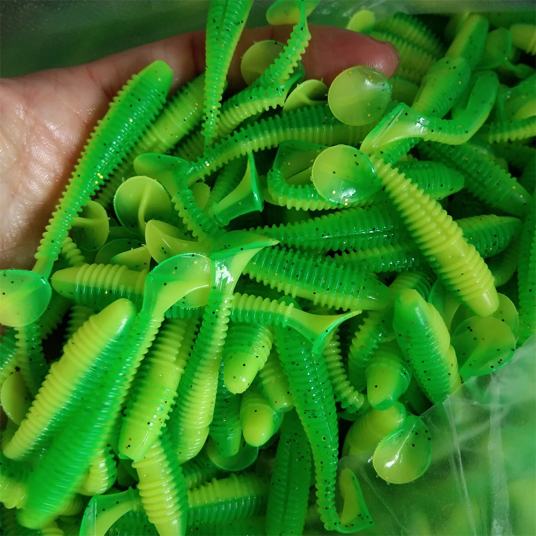 20pcs soft lure 5.5cm 1.35g rubber Fishing lure Shad Swimbaits Silicone ...