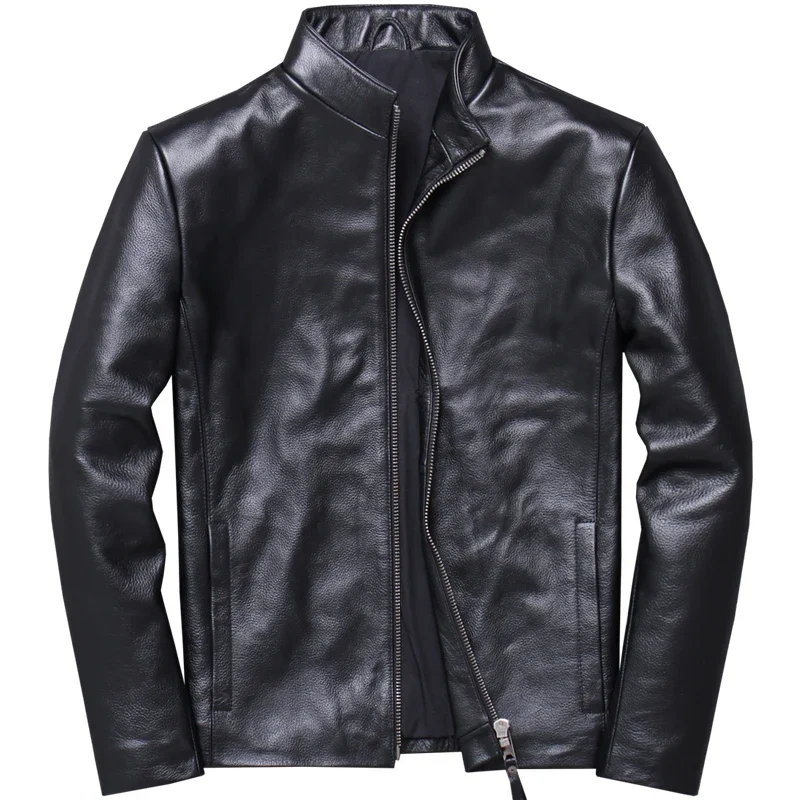 2020-New-Men-s-Genuine-Leather-Jacket-Cowhide-Spring-Autumn-Real-Cow ...
