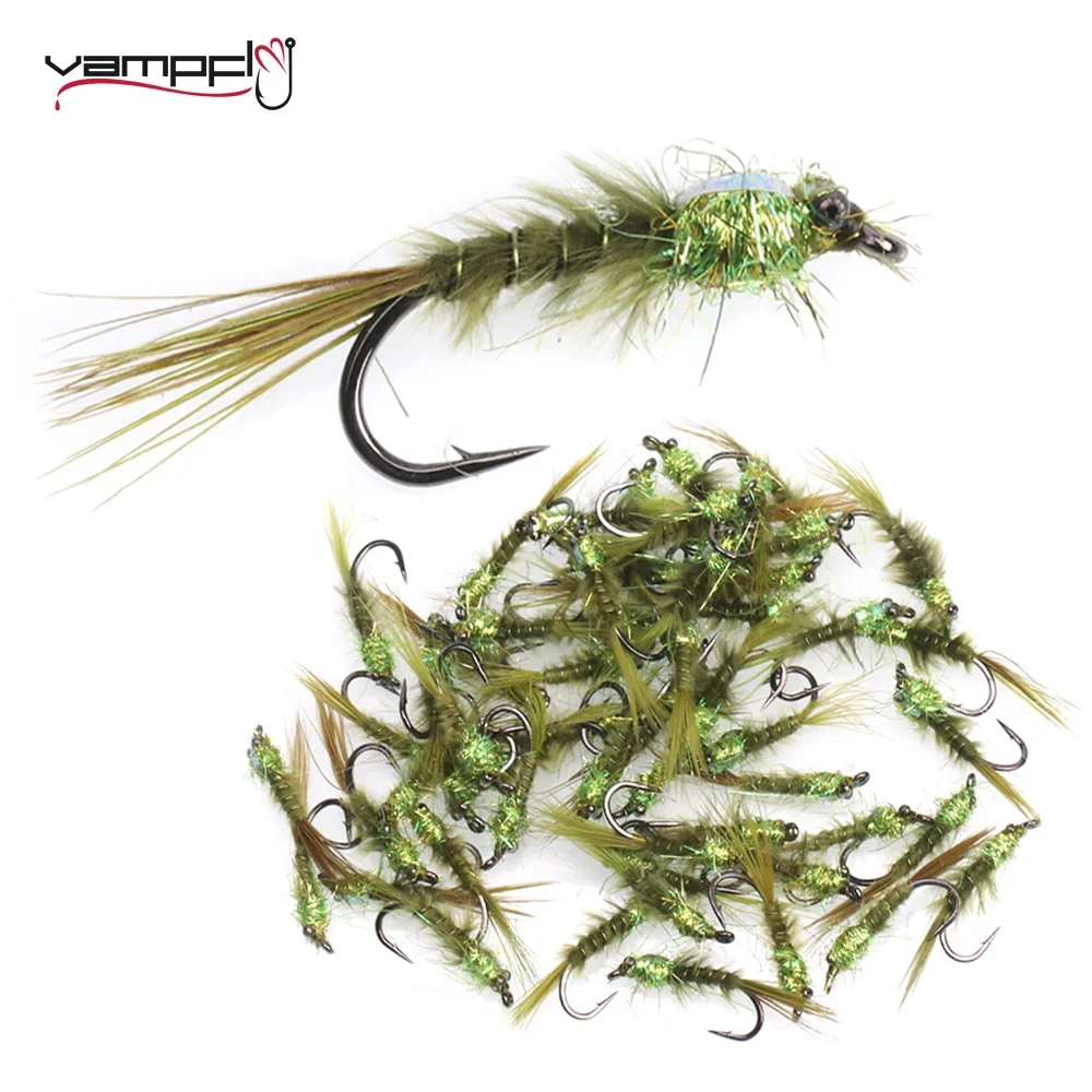 Vampfly-4pcs-Damselfly-Nymphs-Fly-Fishing-Chainbead-Eye-Marabou-Body ...