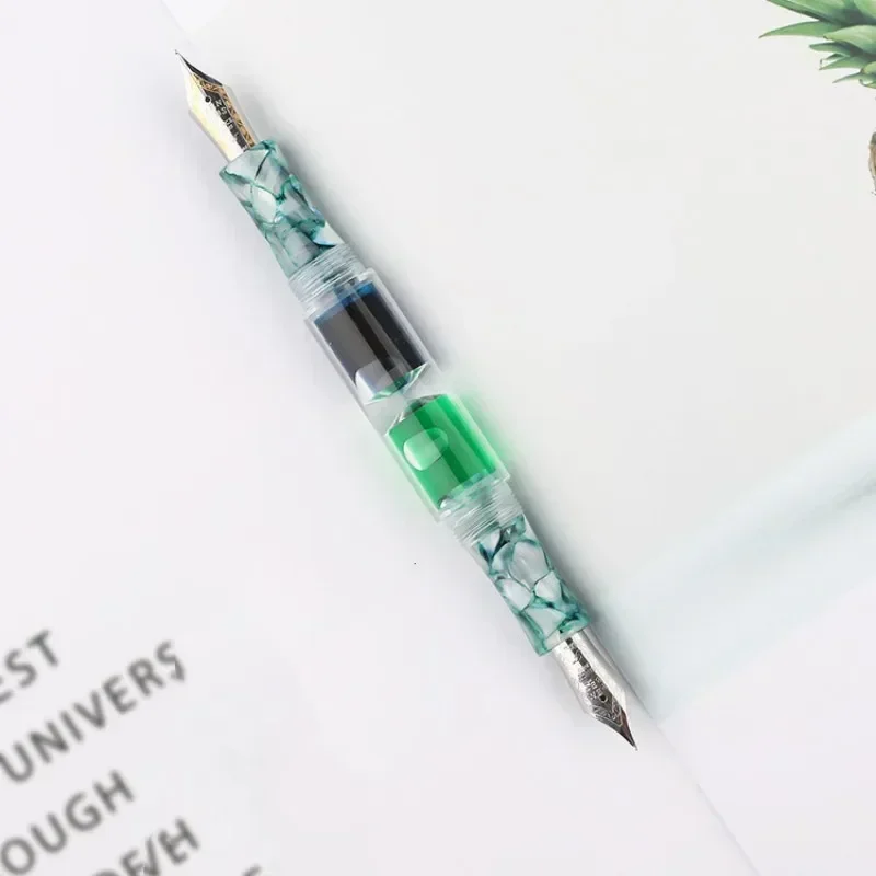 PENBBS-469-Resin-Fountain-Pen-Transparent-Double-Nib-Ink-Storage ...