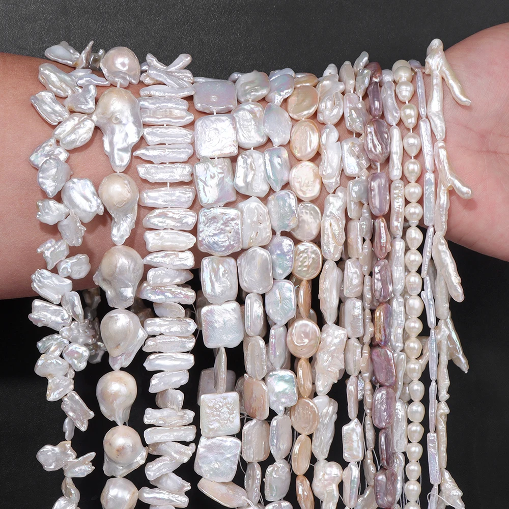 Natural Freshwater Pearl Bead Irregular Shape Baroque Charms Bead For ...