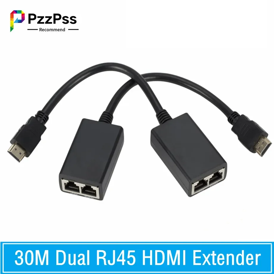 HDMI-compatible-Over-RJ45-CAT5e-CAT6-UTP-LAN-Ethernet-Extender-Repeater ...