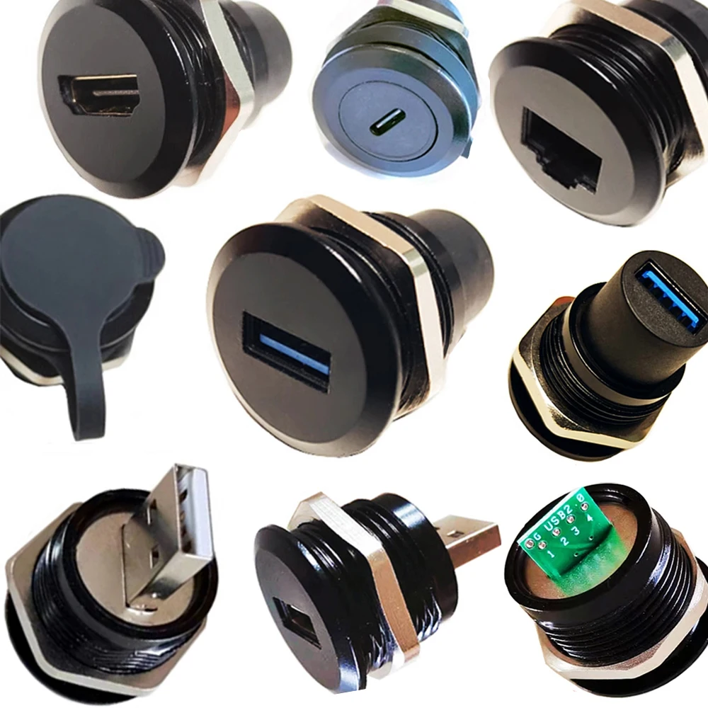 1Pcs-Metal-Round-Socket-Module-D-Type-RJ45-Straight-Through-Network ...