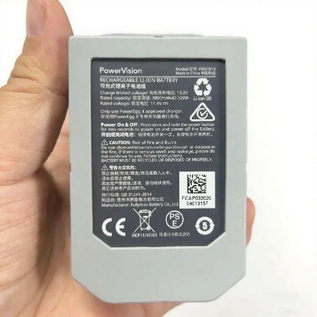100%Original 11.4V 3800mAh for PowerVision PowerEgg X PEMIB10 Drone ...