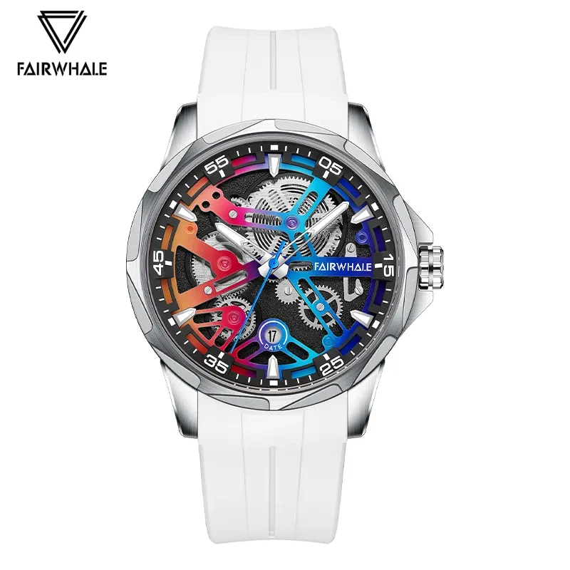 Fashion-Brand-Mark-Fairwhale-Automatic-Men-Watch-Luxury-Rainbow-Dial ...