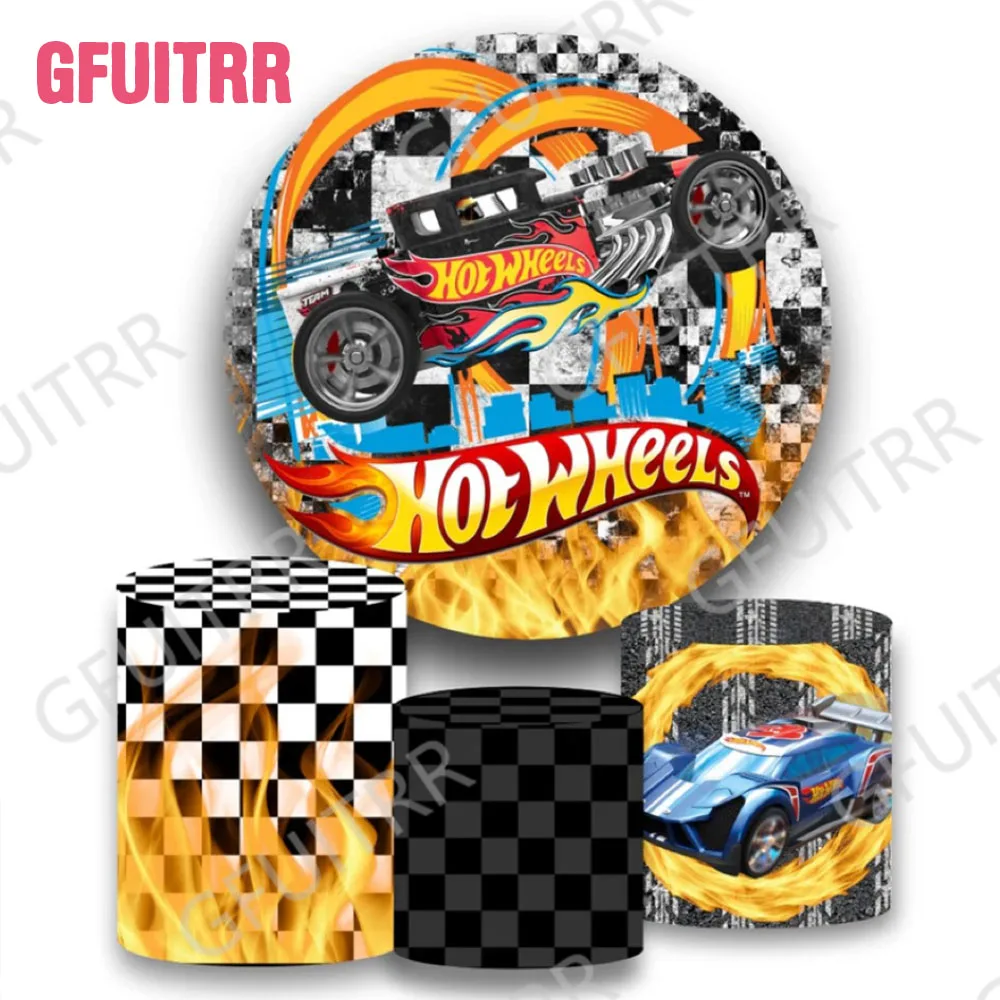 Hot-Wheels-Round-Backdrop-Kids-Birthday-Party-Baby-Shower-Decor-Circle ...