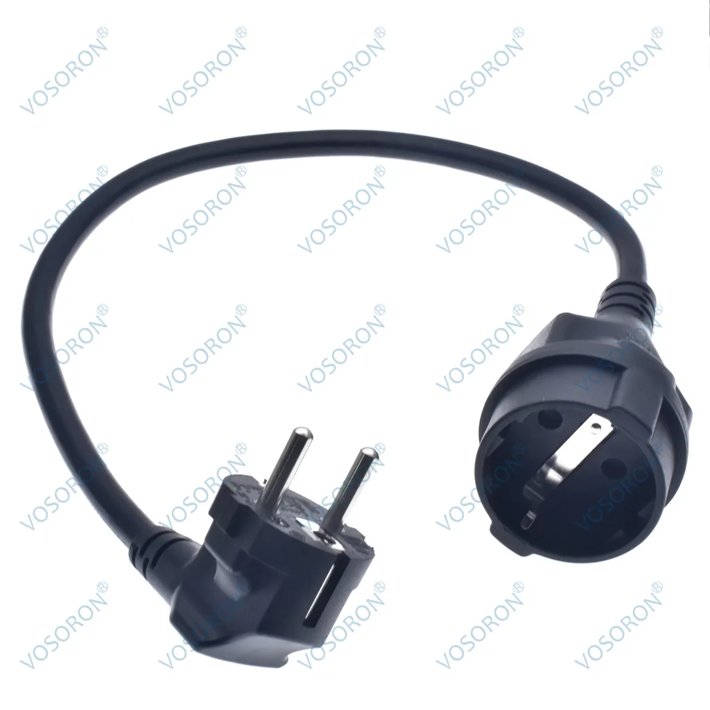 EU Europe Schuko Male to Female M/F Extension Cords Cable,2-Prong ...