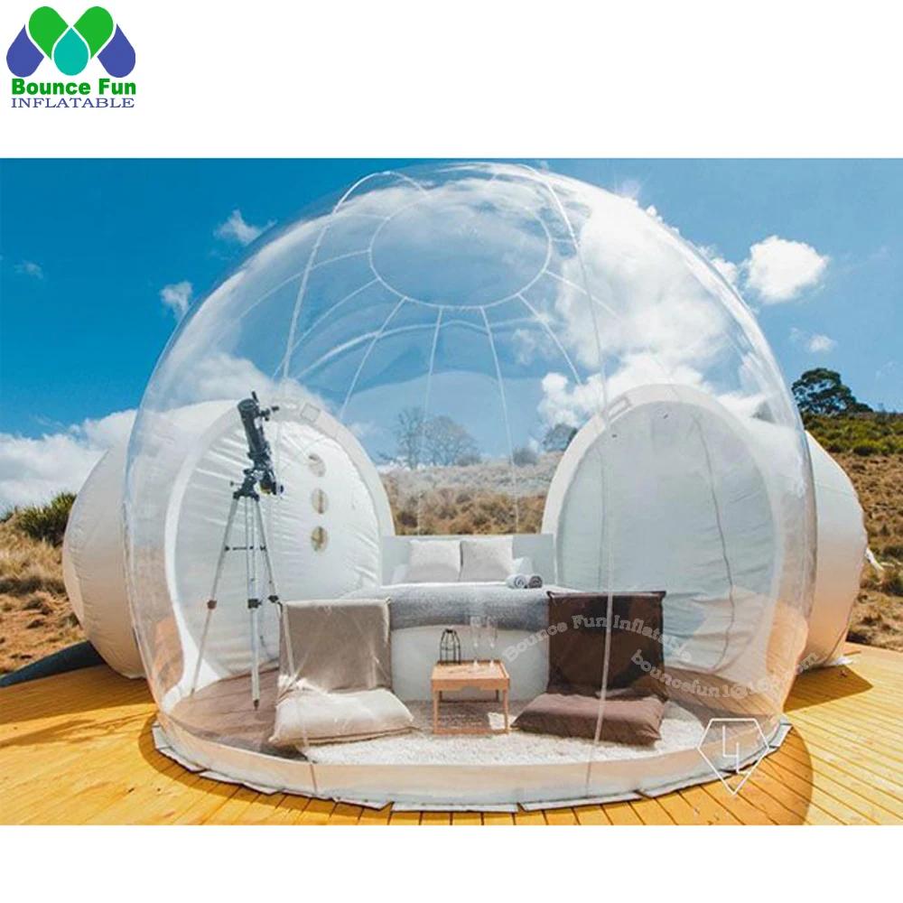 【をいただい】 Eapmic Inflatable Bubble House Tent， 3m+2m Outdoor Single ...