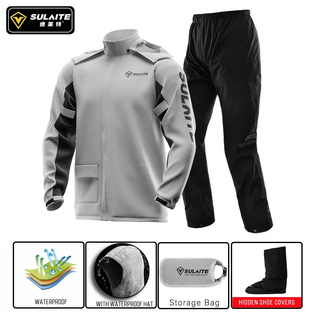 SULAITE-Motorcycle-Raincoat-Suit-Men-Outdoor-Waterproof-Rainwear-Shoes ...