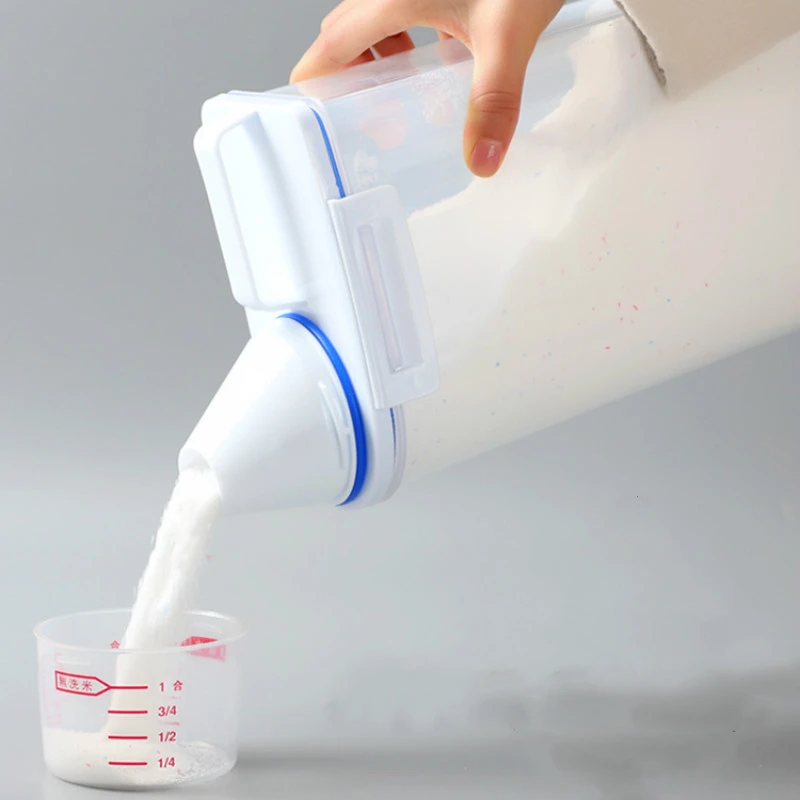 Household washing powder storage box Portable large plastic with ...