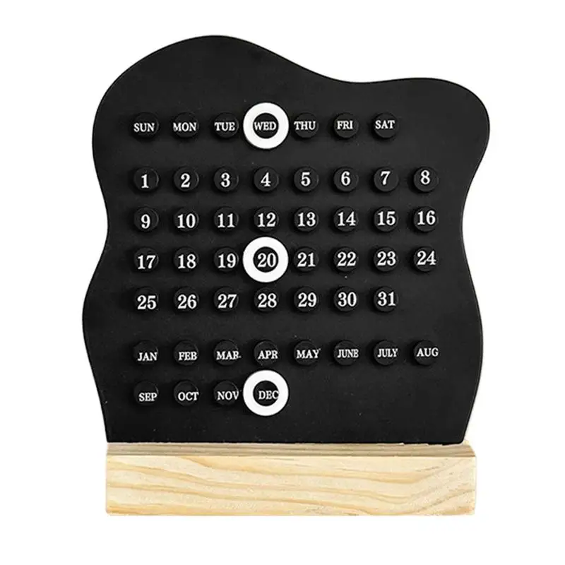 Perpetual Desk Calendar Daily Desktop Perpetual Desk Calendar Reusable ...