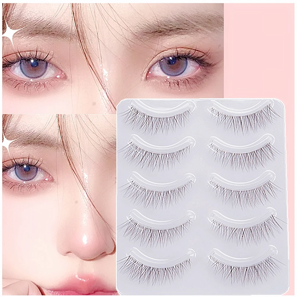 False-Eyelashes-Naturally-Simulated-Thick-Transparent-Stem-Fake ...