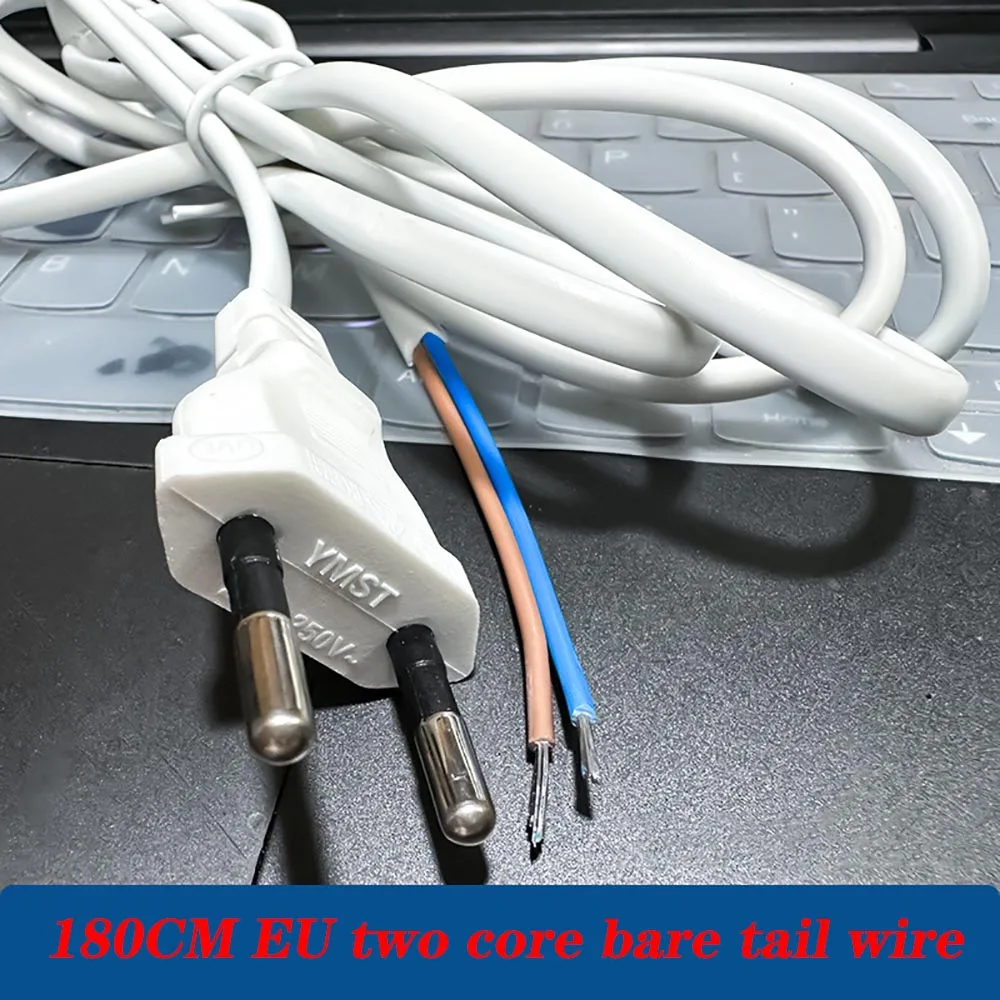 2pcs 1.8M European Online Switch EU Extension Cable Wiring AC Power ...