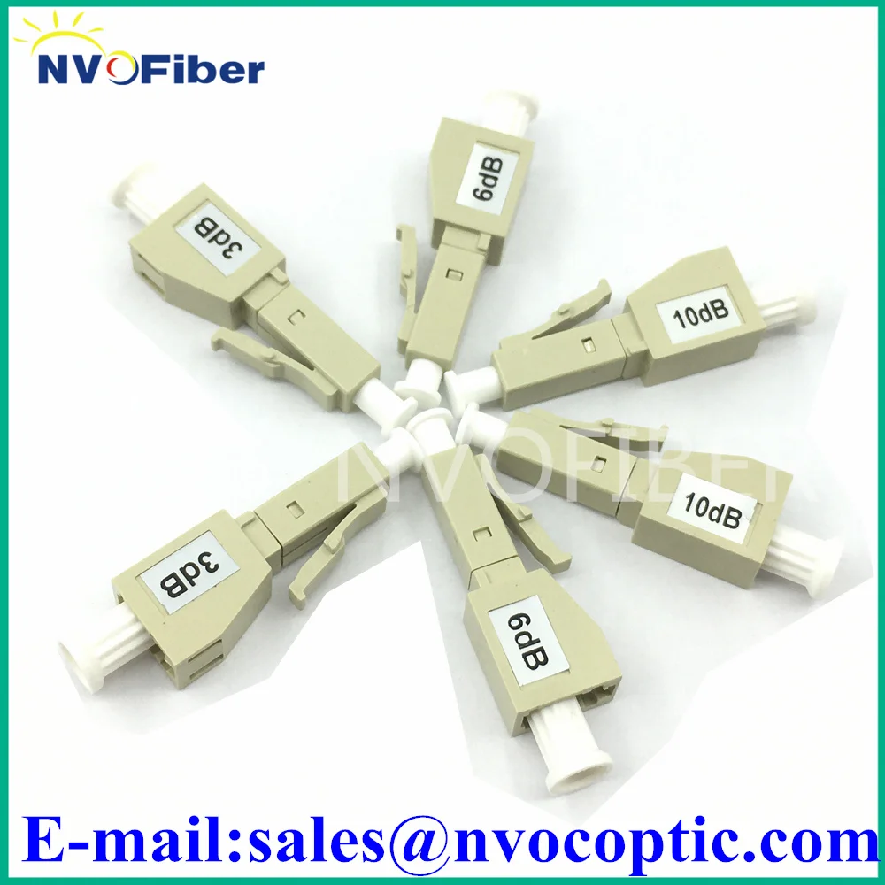 Atenuador de fibra LCUPC MM, 10 piezas, 1dB, 3dB, 5dB, 7dB, 10dB, 850nm, LC/UPC, multimodo ...