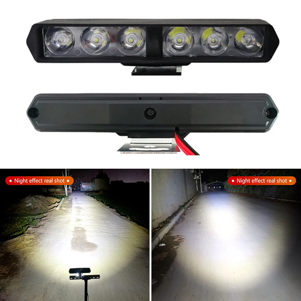 DRL-Flash-6LED-Motorcycle-Headlight-SpotLights-Auxiliary-High ...