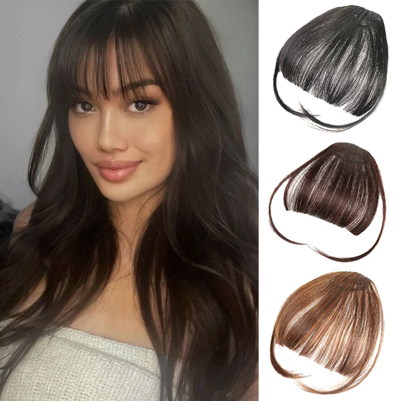 Synthetic-Bangs-Hair-Clip-In-Bangs-Wispy-Bangs-Fringe-With-Temples ...