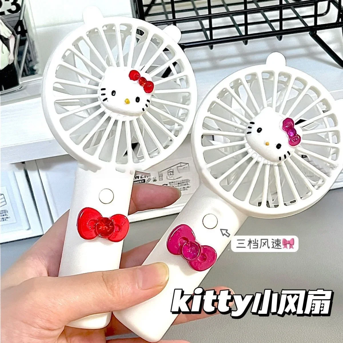 Kawaii-Sanrio-Hello-Kitty-Electric-Fan-Cute-Anime-Summer-Cartoon ...