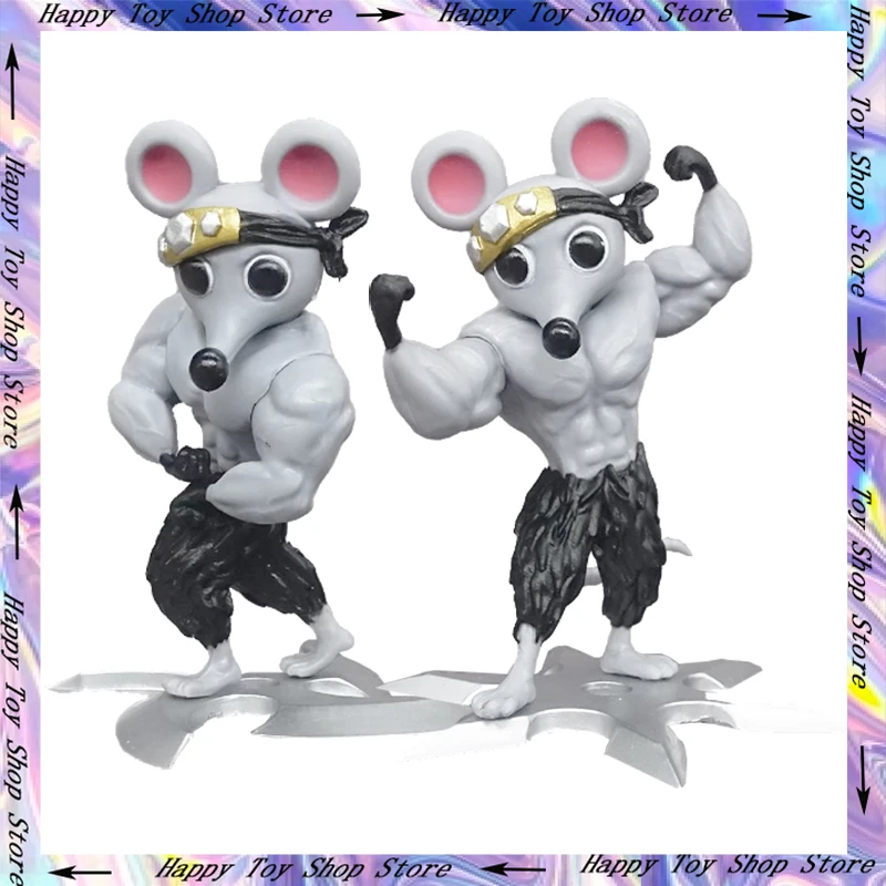 2PCS Demon Slayer GK Muscle Mouse Anime Figure Uzui Tengen's Mukimuki ...