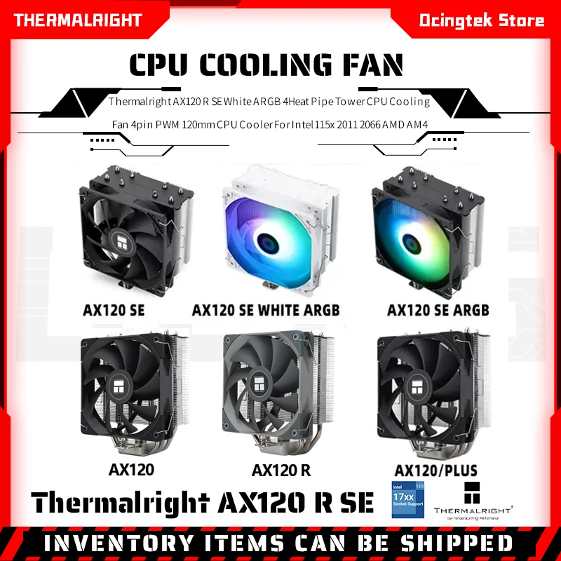 Thermalright Assassin X 120 R SE White ARGB 4 Heat Pipe Tower CPU Air ...
