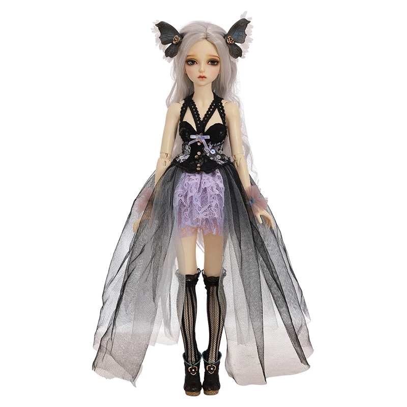 BJD Doll 1/4 Minifee Ingrid With New Release Active Line Girl Body Black Waist Tube Top Skirt ...