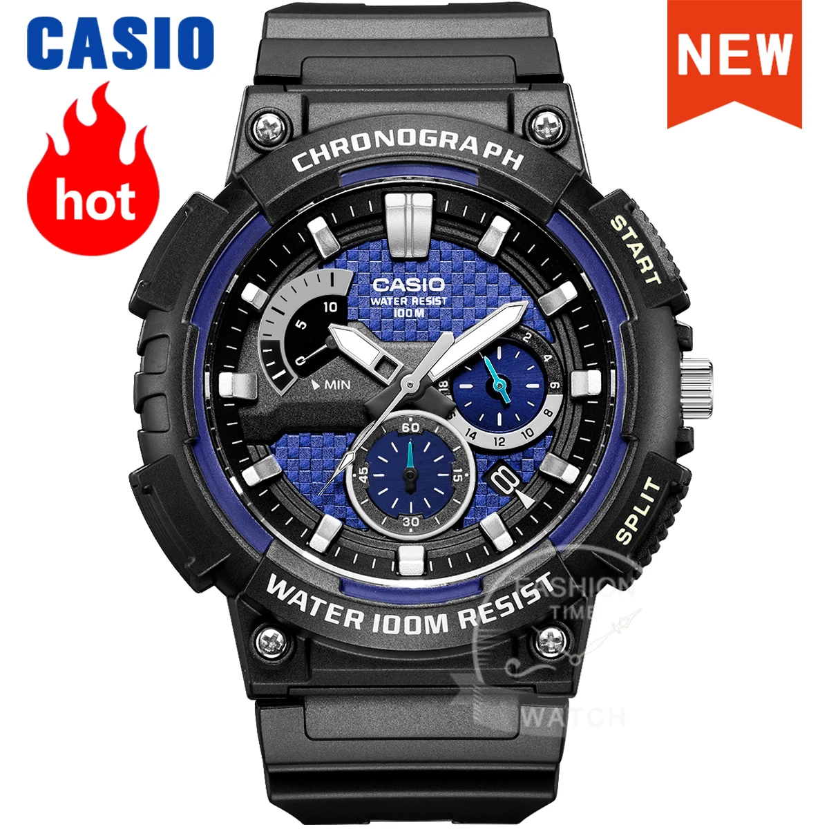Casio masculino relógio de mergulho marca superior luxo conjunto quartzo 100m relógio à prova ...